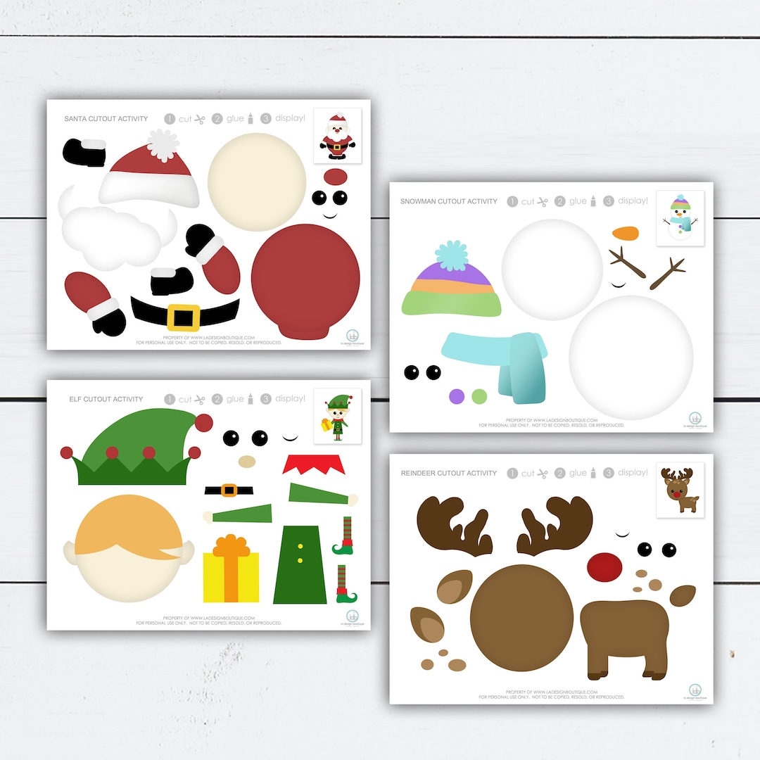 Christmas Activities for Kids, Christmas Cutouts, Holiday Activities ...