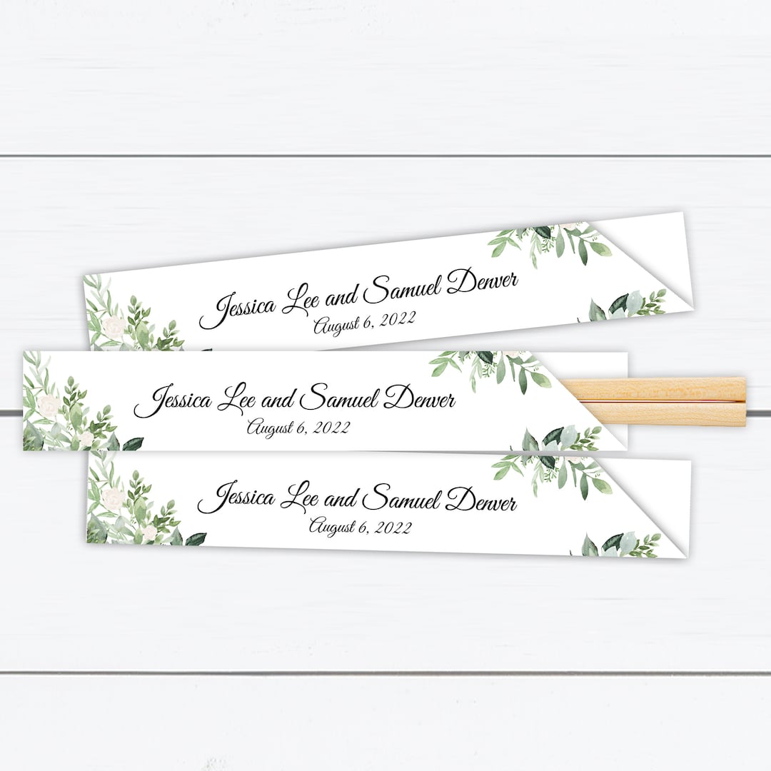 Wedding Chopsticks, Chopsticks Party Favor, Personalized Chopstick ...