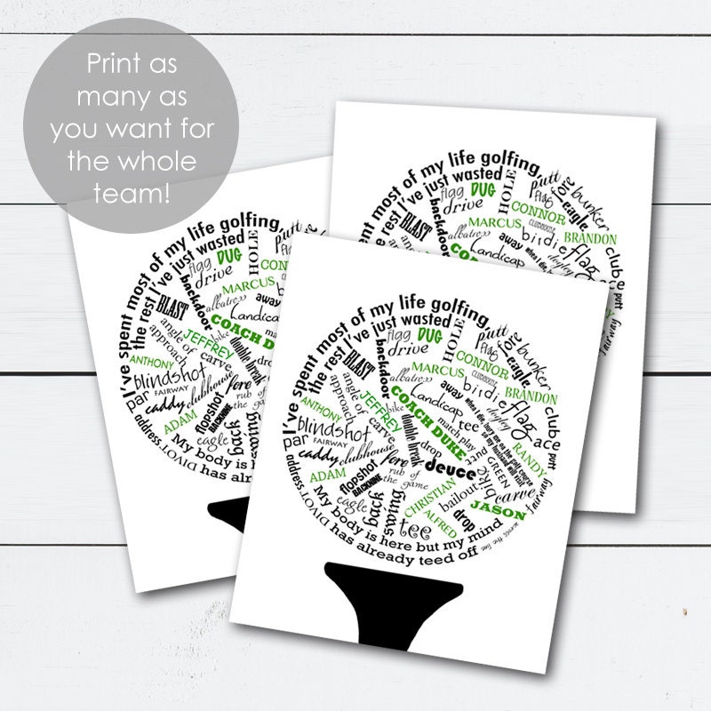 Golf Gifts Personalized Golf Team Gift Golf Gifts for Men | Etsy