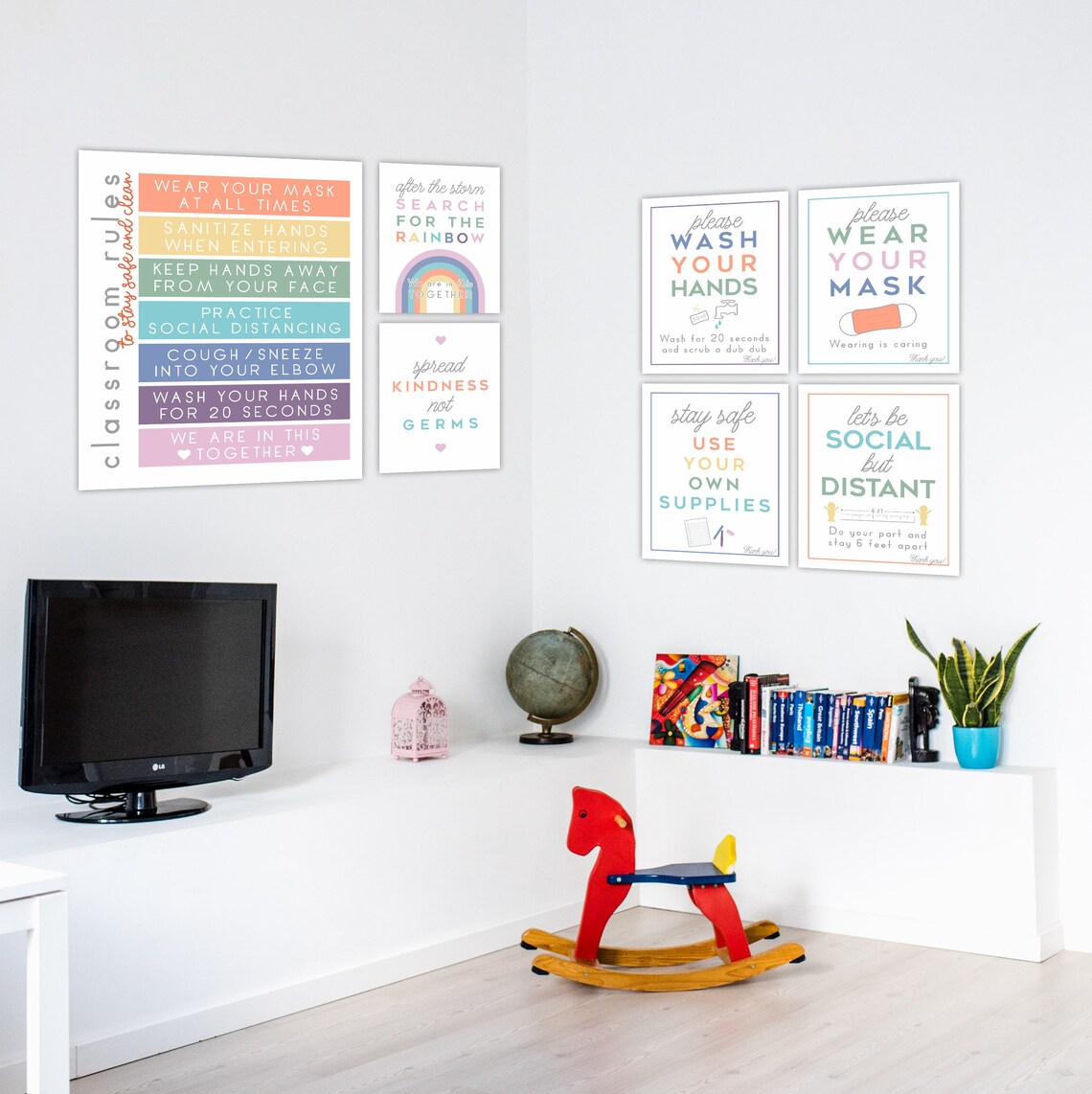 Classroom Signs COVID Signs School Health Safety Wear a - Etsy