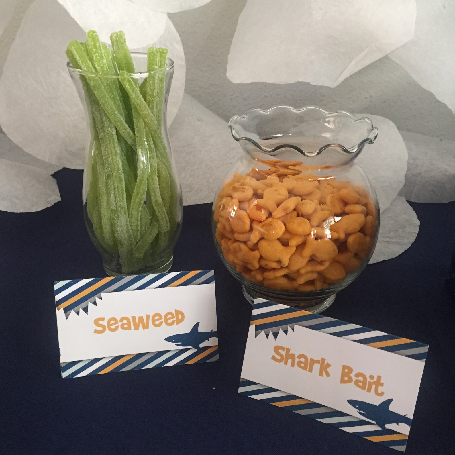 Shark Party Decor, Shark Party Decorations, Shark Pool Party, Pool ...