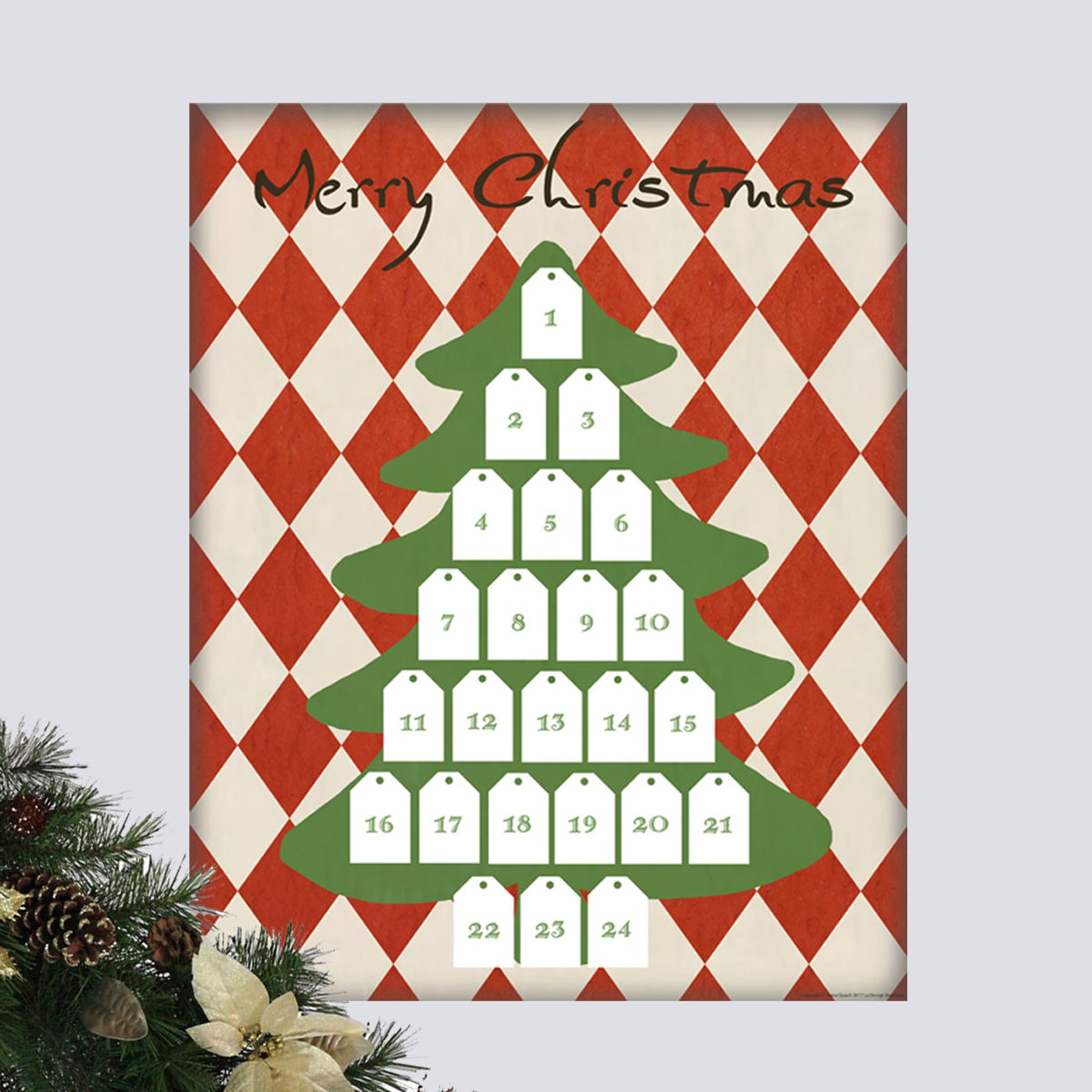 Christmas Tree Advent Calendar Advent Calendar Christmas - Etsy