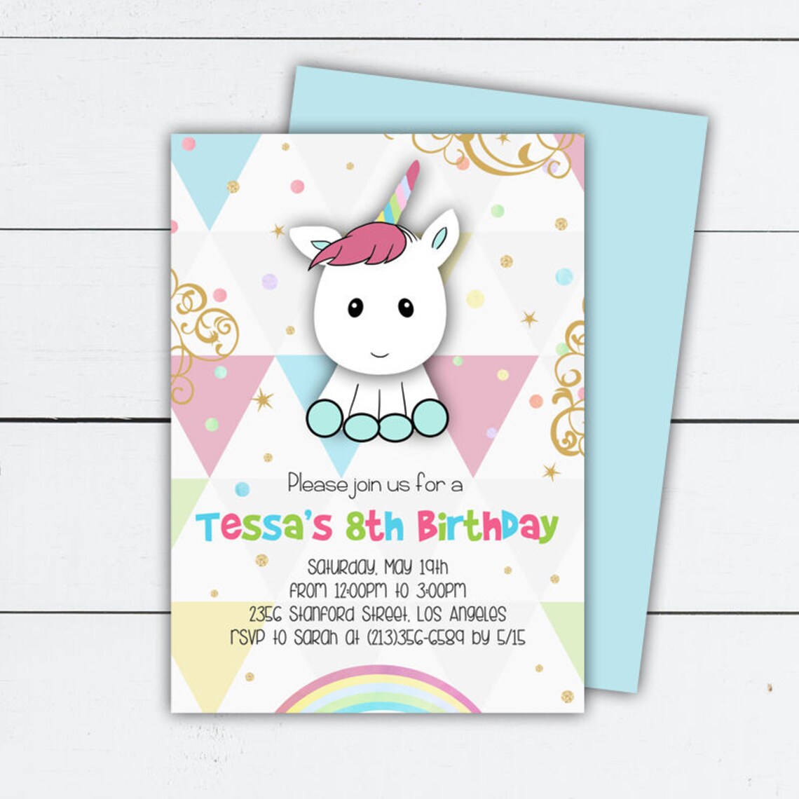 Unicorn Invitation Unicorn Party Unicorn Invites Unicorn | Etsy