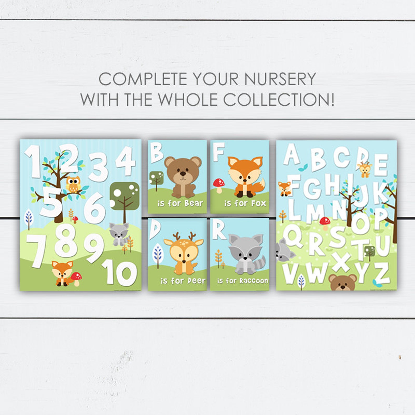 Numbers Print Numbers Printable Numbers Nursery Nursery - Etsy