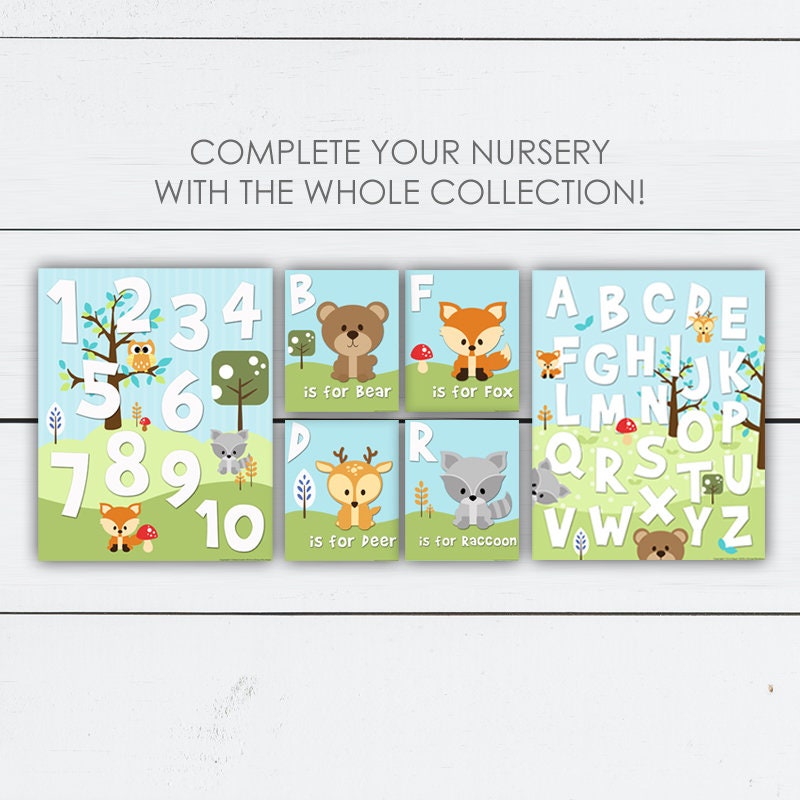 Numbers Print Numbers Printable Numbers Nursery Nursery | Etsy