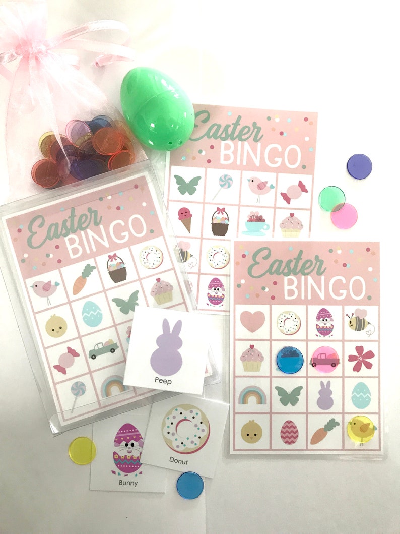 Easter Bingo Cards Easter Activities for Kids Easter | Etsy