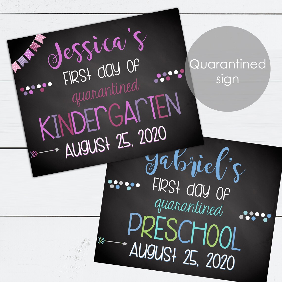 First Day of School Sign Quarantine, First Day of School Sign, First ...