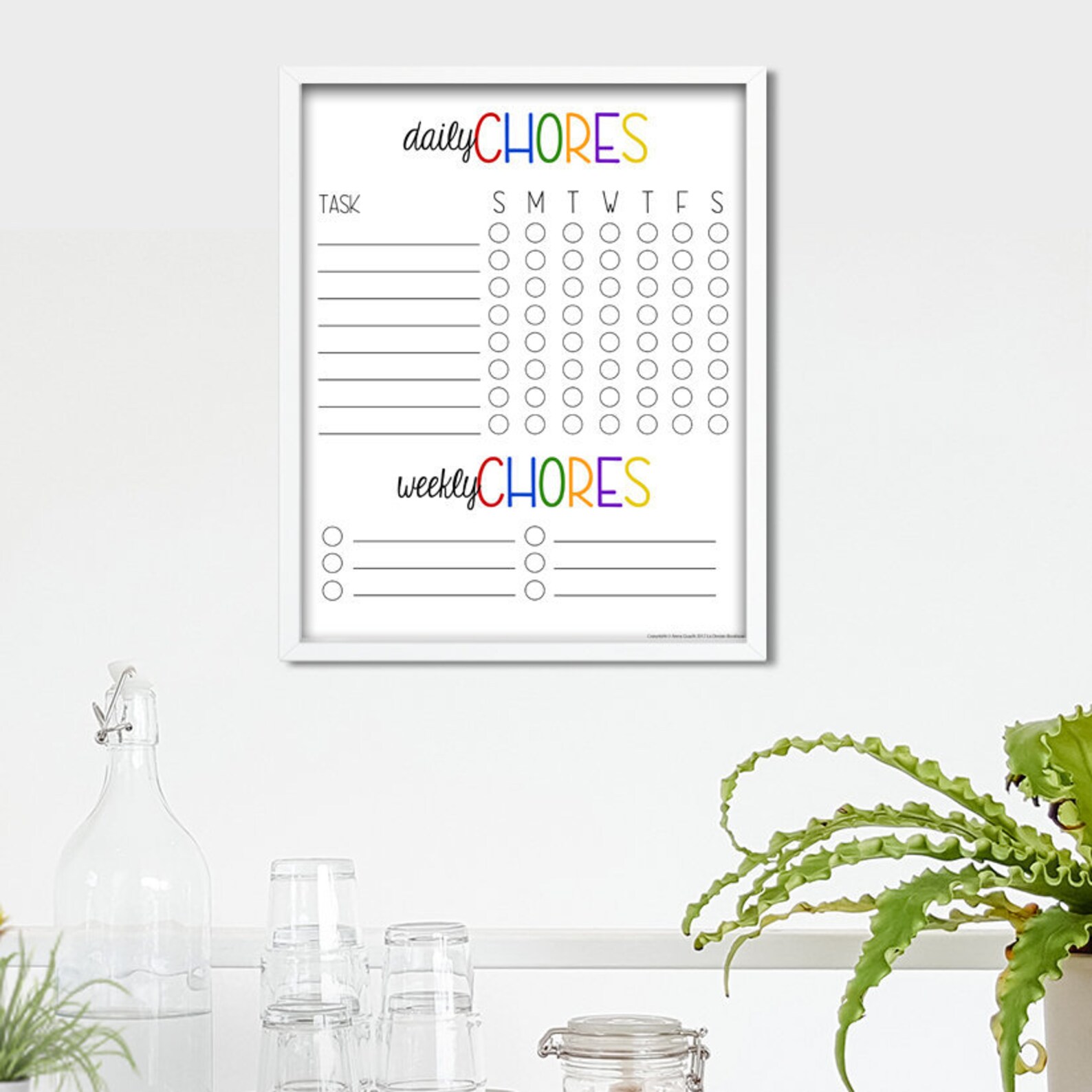 Chore Chart Chore Chart Printable Chore Chart Dry Erase - Etsy