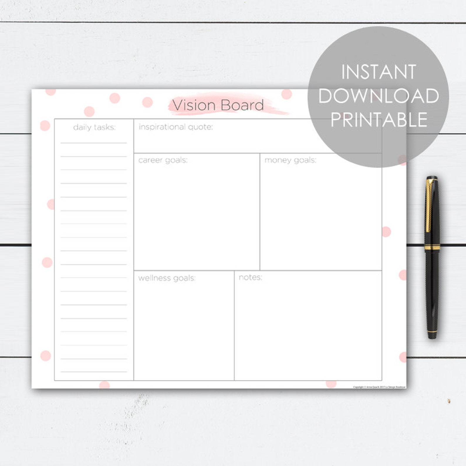 Vision Board Vision Board Frame Vision Board Printables - Etsy