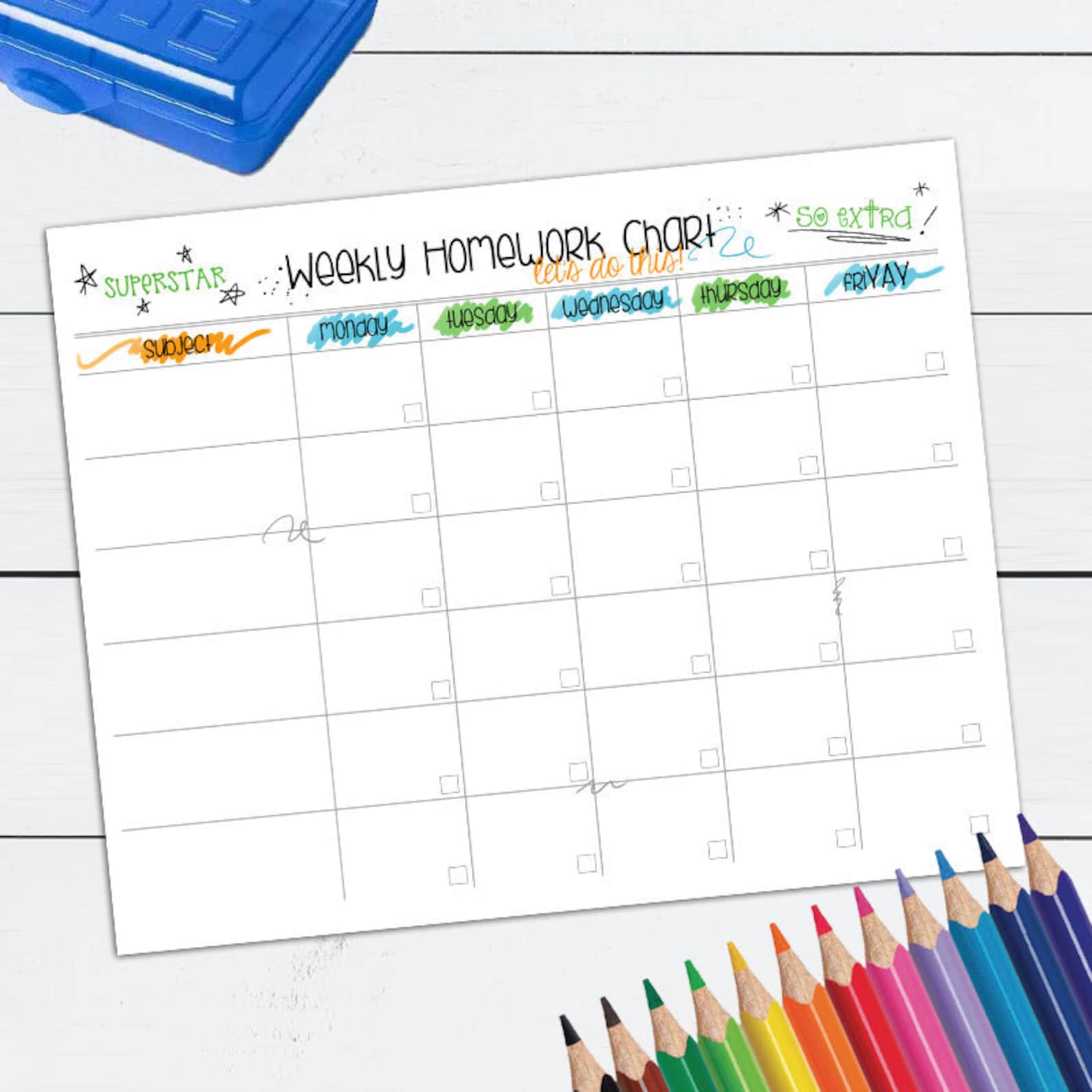 Homework Homework Chart Homework Planner Homework Sign | Etsy