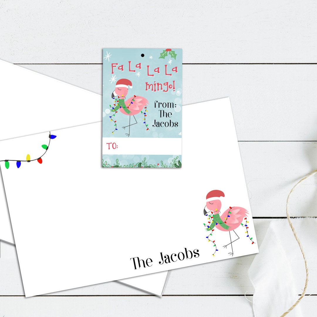 Flamingo Christmas Cards, Personalized Flamingo, Flamingo Gifts ...