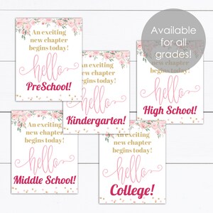 First Day of Kindergarten Sign, First Day of Kindergarten, First Day of ...