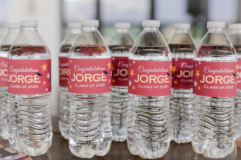Graduation Water Bottle Labels Personalized Water Bottle | Etsy