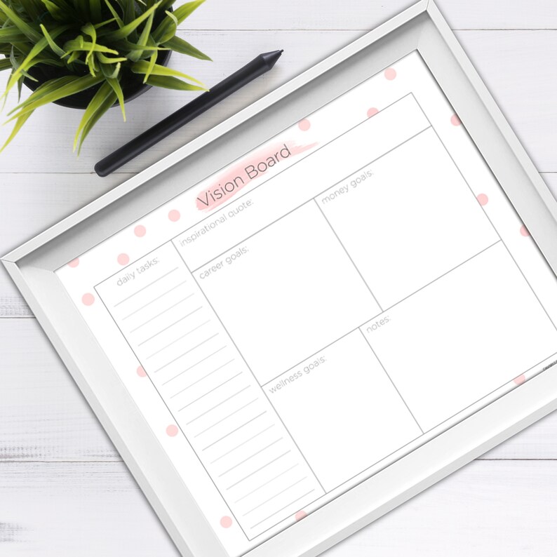 Vision Board Vision Board Frame Vision Board Printables - Etsy