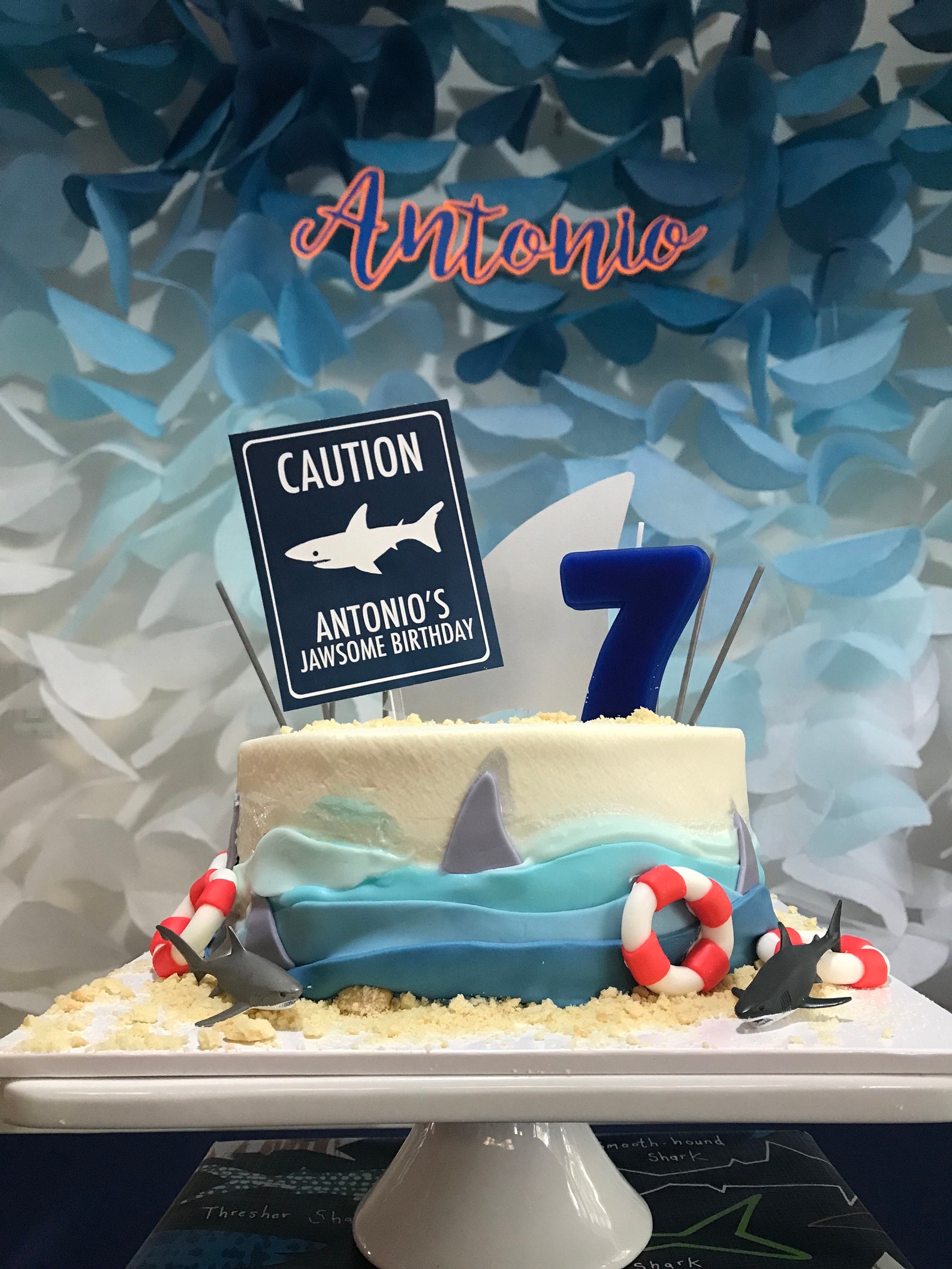 Shark Party Decor, Shark Party Decorations, Shark Pool Party, Pool ...