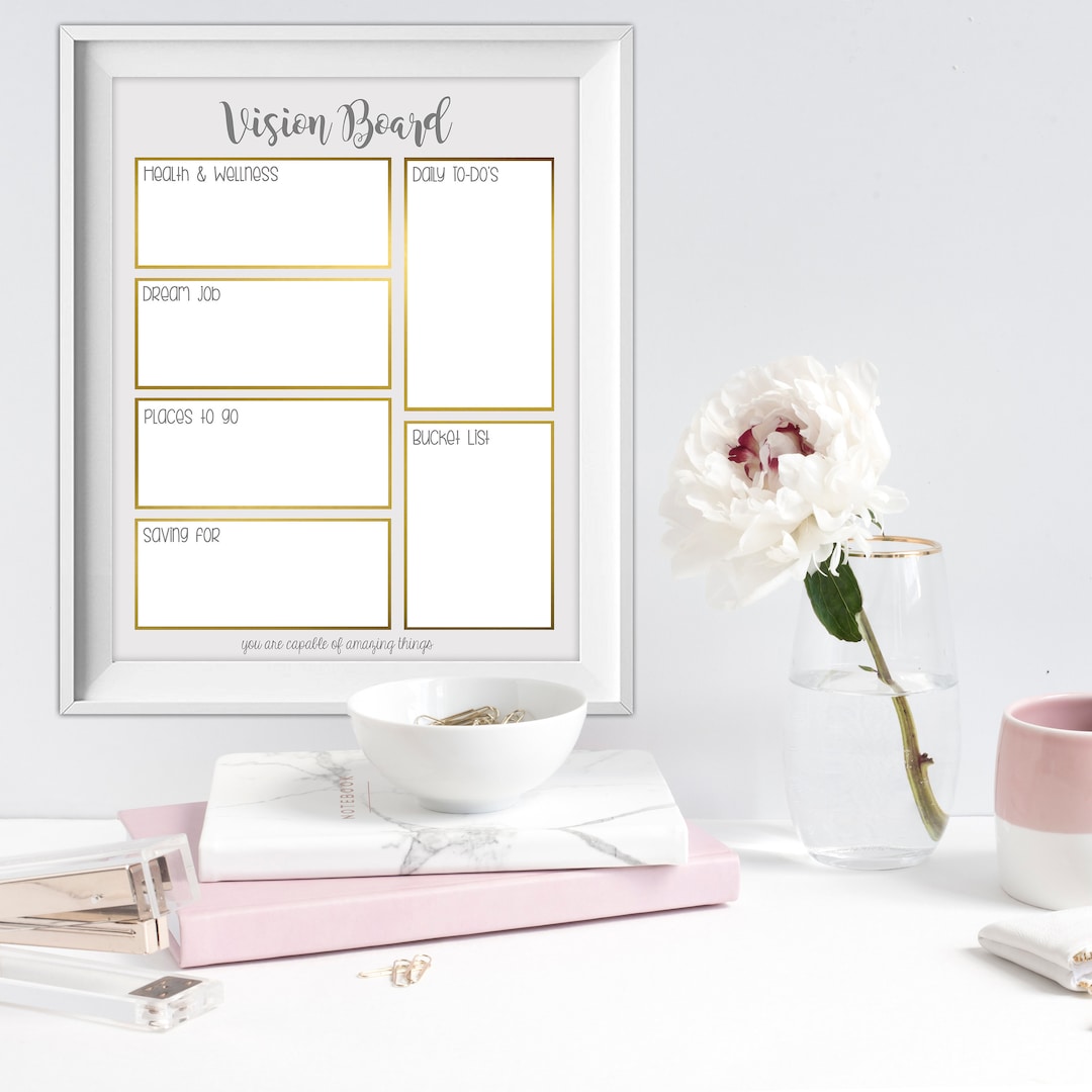 Vision Board Printables, Vision Board, Vision Board Planner, Office ...