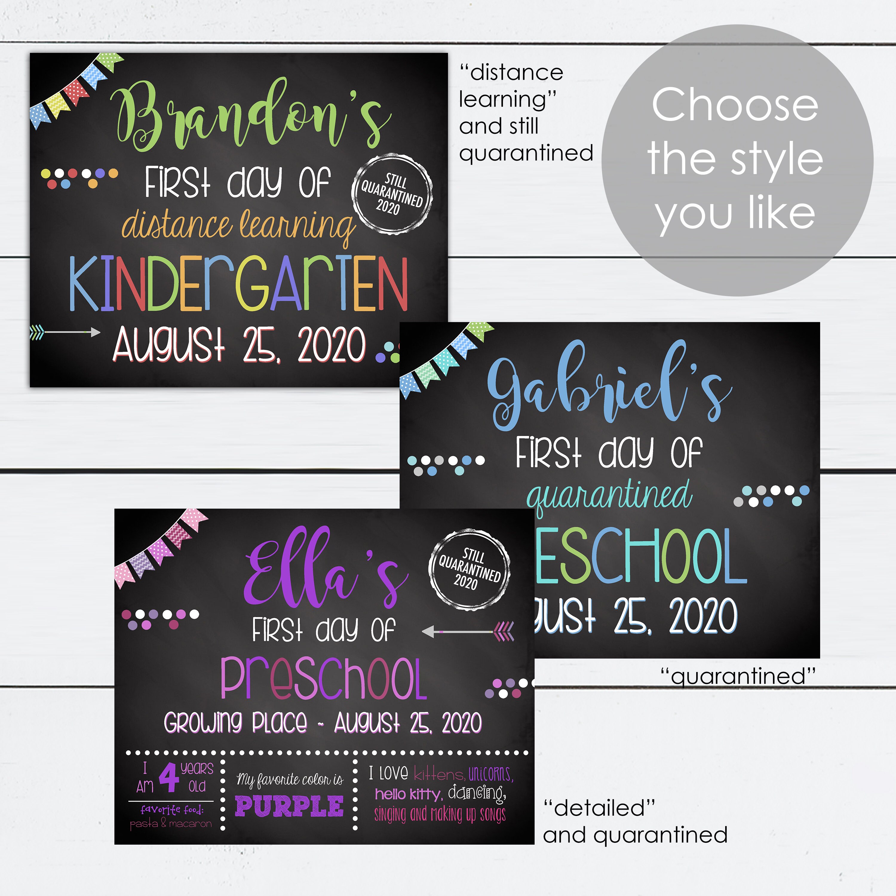 First Day of School Sign Quarantine First Day of School Sign - Etsy