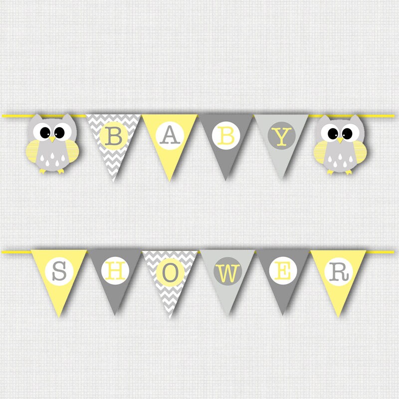 Owl Baby Shower Banner - Etsy