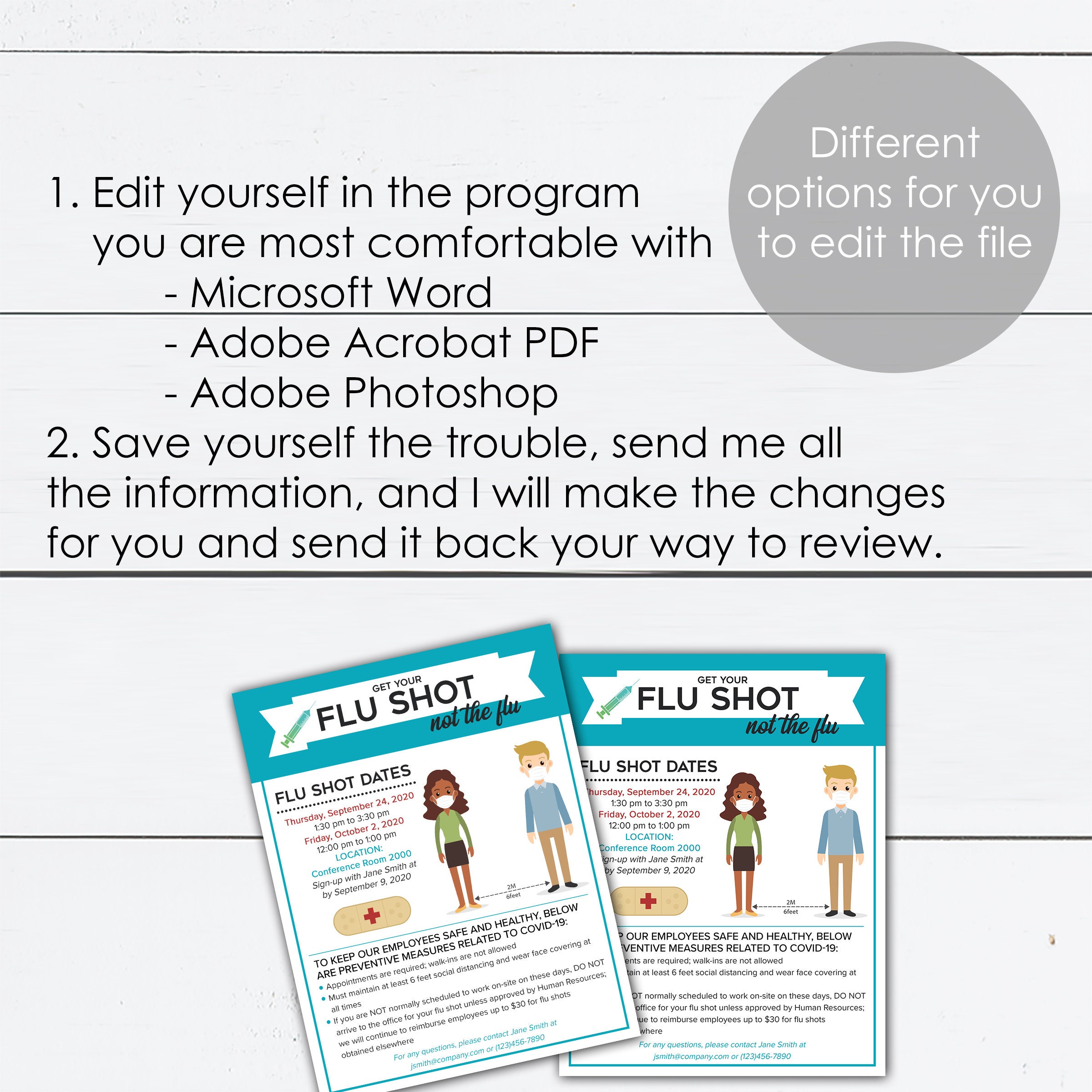 Covid Vaccine Flyer Flu Shot Flyer Vaccination Flyer | Etsy