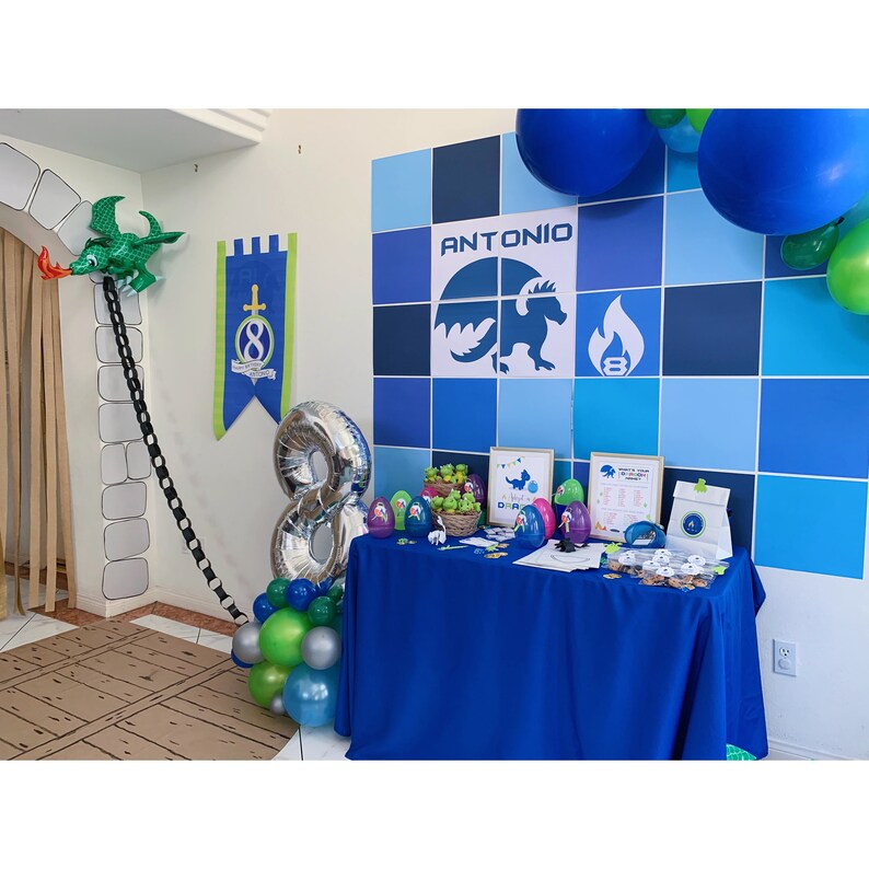 Dragon Themed Birthday Party Decorations and Signs Dragon | Etsy