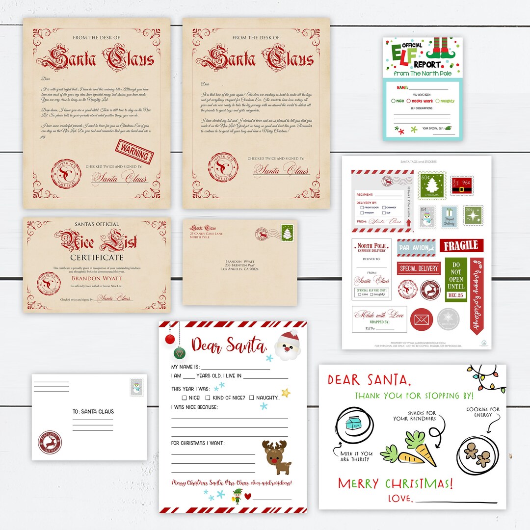Santa Kit, Letter to Santa Kit, Believe in Santa, Christmas Kit ...