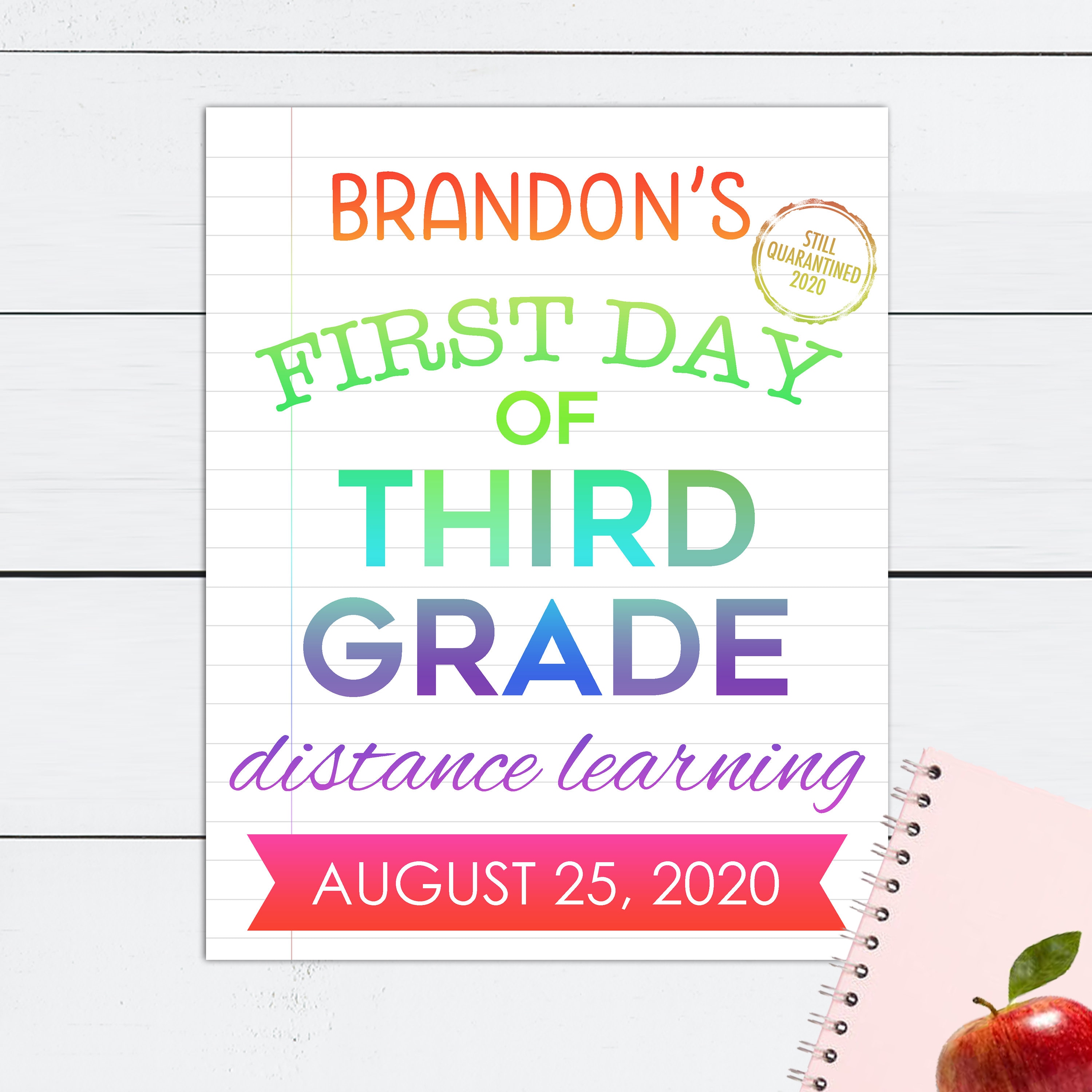 Distance Learning Distance Learning Sign Distance Learning | Etsy