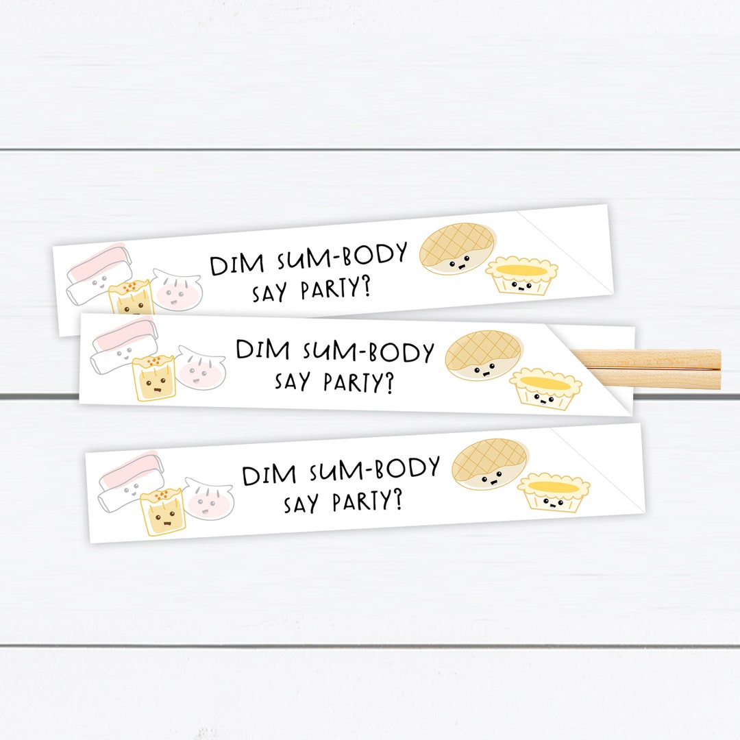 Dim Sum, Dim Sum Party, Dim Sum Chopsticks, Personalized Chopsticks ...