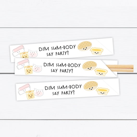 Dim Sum Dim Sum Party Dim Sum Chopsticks Personalized - Etsy