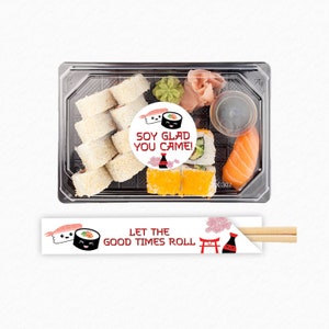 Sushi Round Labels - Instant Digital Download - Etsy