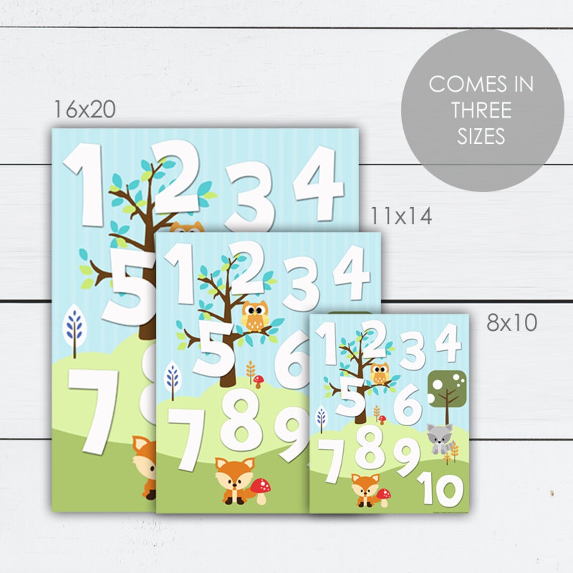 Numbers Print Numbers Printable Numbers Nursery Nursery | Etsy