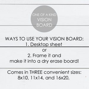 Vision Board, Vision Board Frame, Vision Board Printables, Dream Board ...