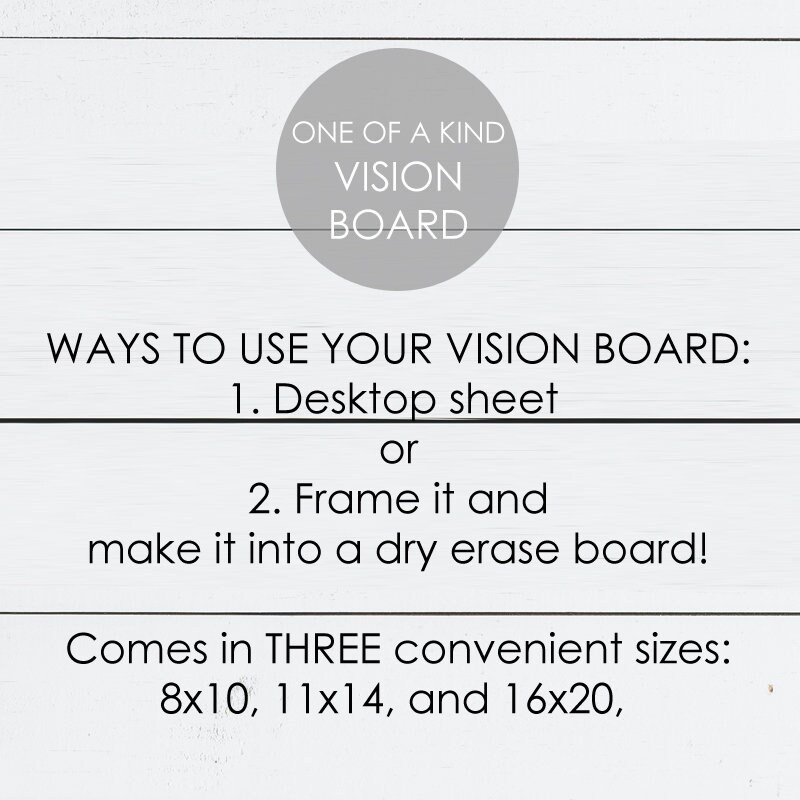 Vision Board Vision Board Frame Vision Board Printables | Etsy