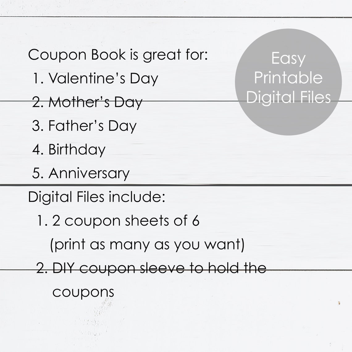 Coupon Book Coupon Book Printable Coupon Cards Love | Etsy