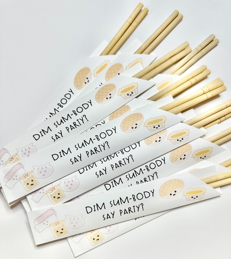 Dim Sum, Dim Sum Party, Dim Sum Chopsticks, Personalized Chopsticks ...