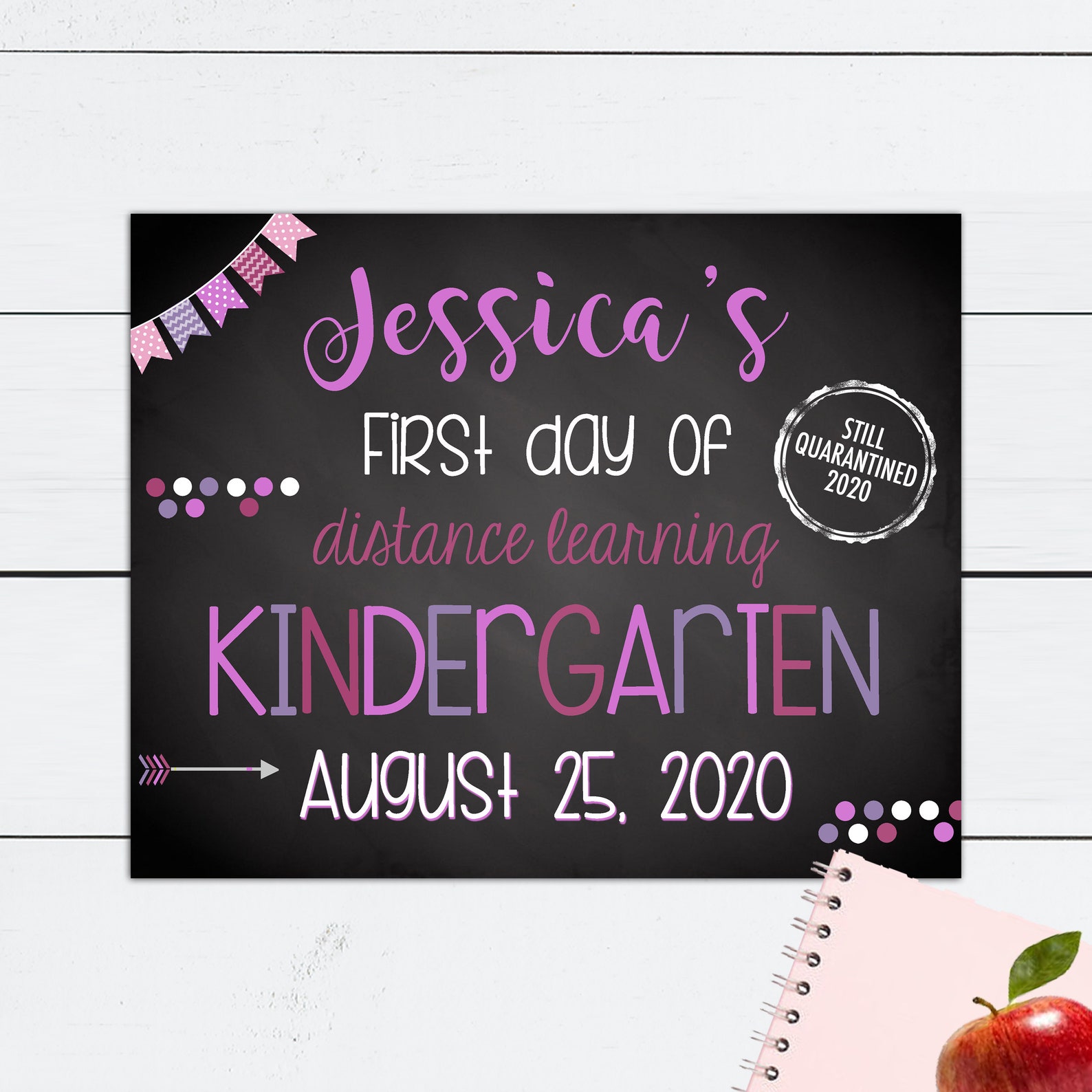 First Day of School Sign Quarantine First Day of School Sign - Etsy