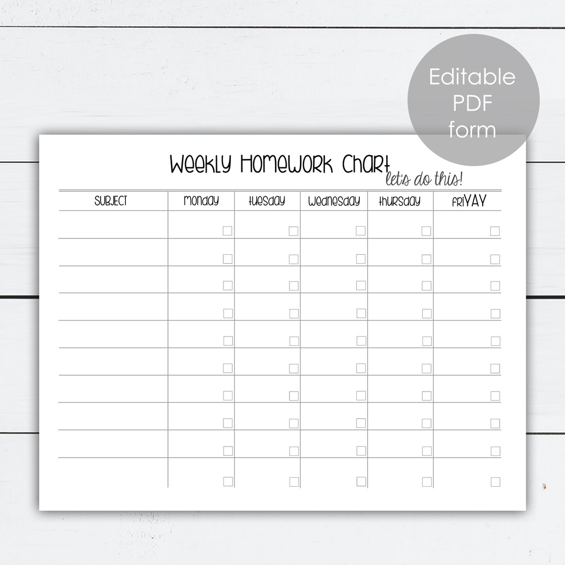 Homework Homework Chart Homework Planner Homework Sign - Etsy