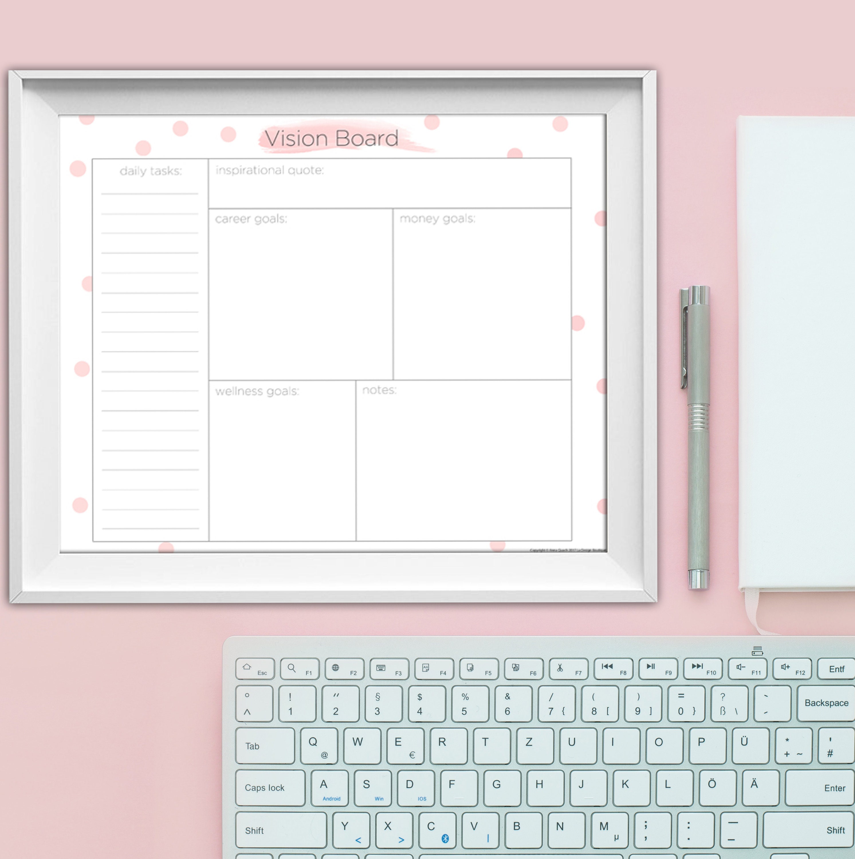 Vision Board Vision Board Frame Vision Board Printables | Etsy