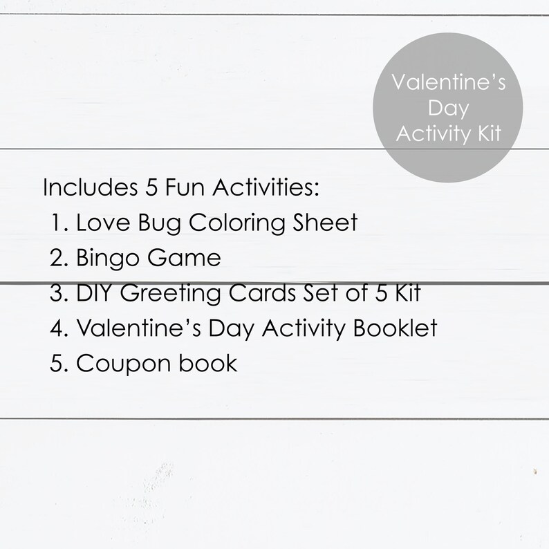 Valentines Day Kit Valentines Day Kit for Kids Valentines - Etsy