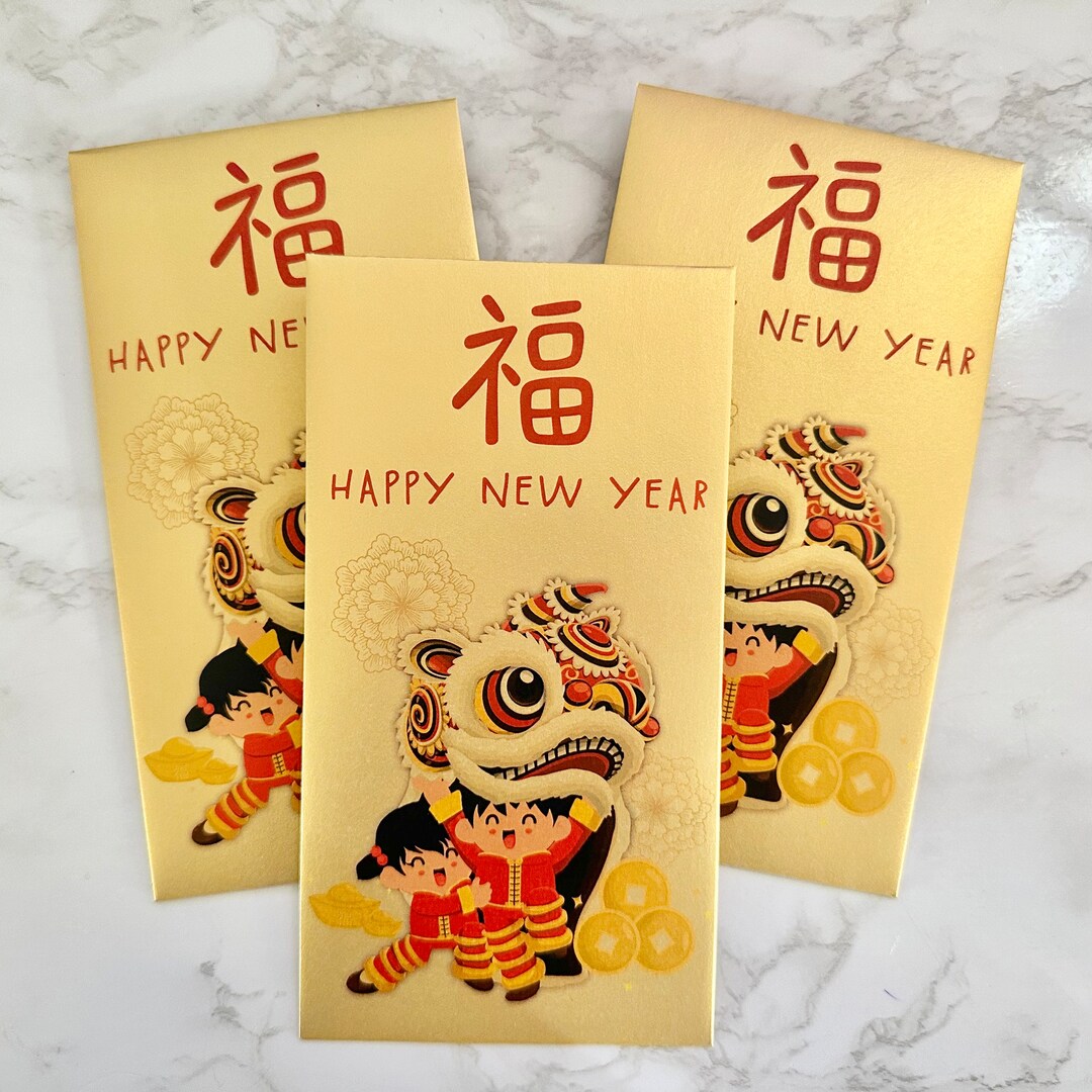 Year of the Dragon Envelope, Lunar New Year Envelope, Dragon Envelope ...