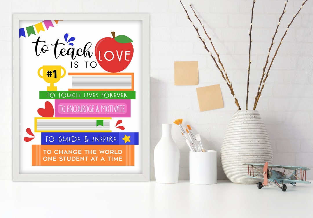 Teacher Art Print, Teacher Art, Teacher Appreciation, Books Art, to ...