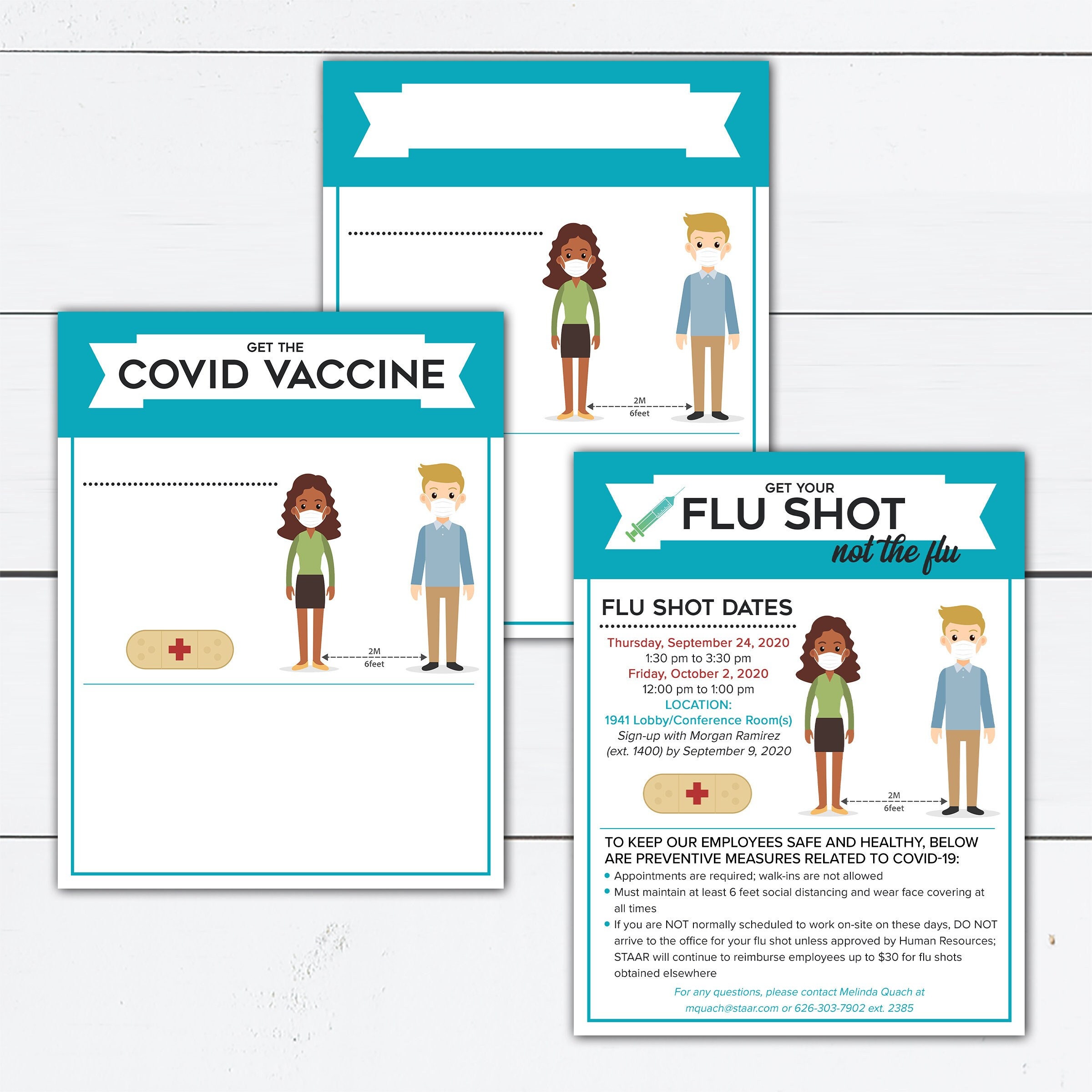 Covid Vaccine Flyer Flu Shot Flyer Vaccination Flyer - Etsy