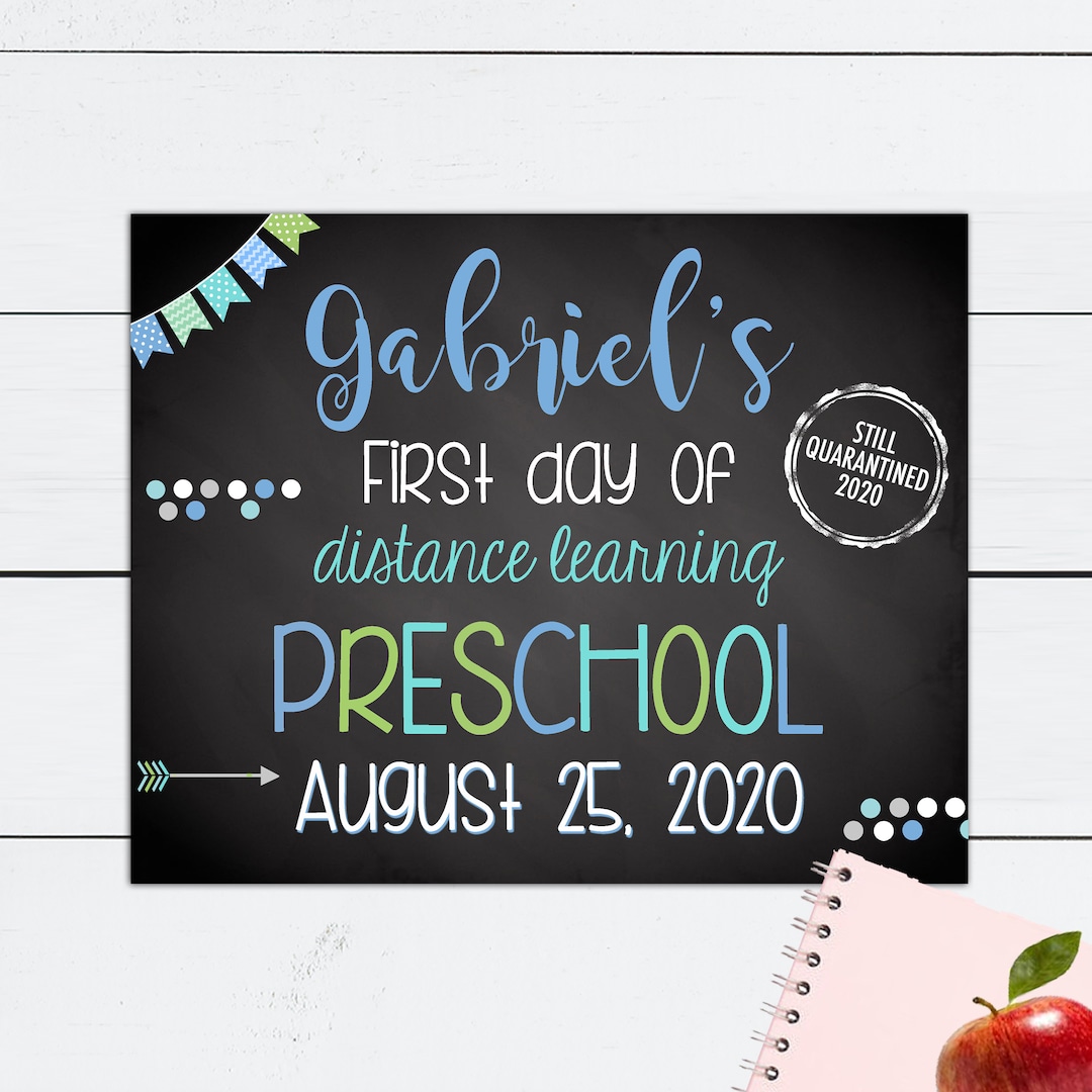 First Day of School Sign Quarantine, First Day of School Sign, First ...