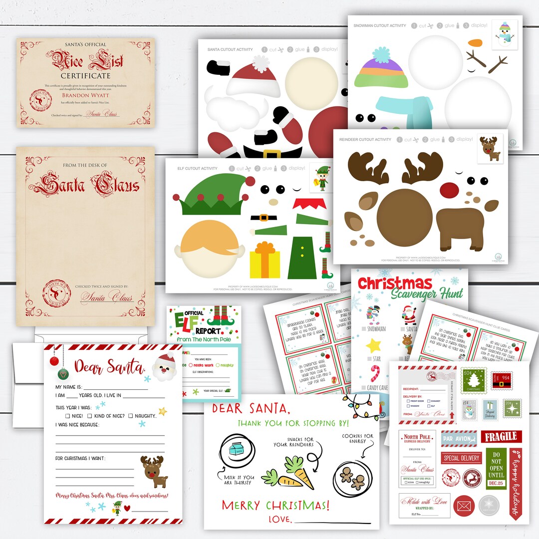 Christmas Activities Printables, Christmas Bundle, Letter to Santa ...