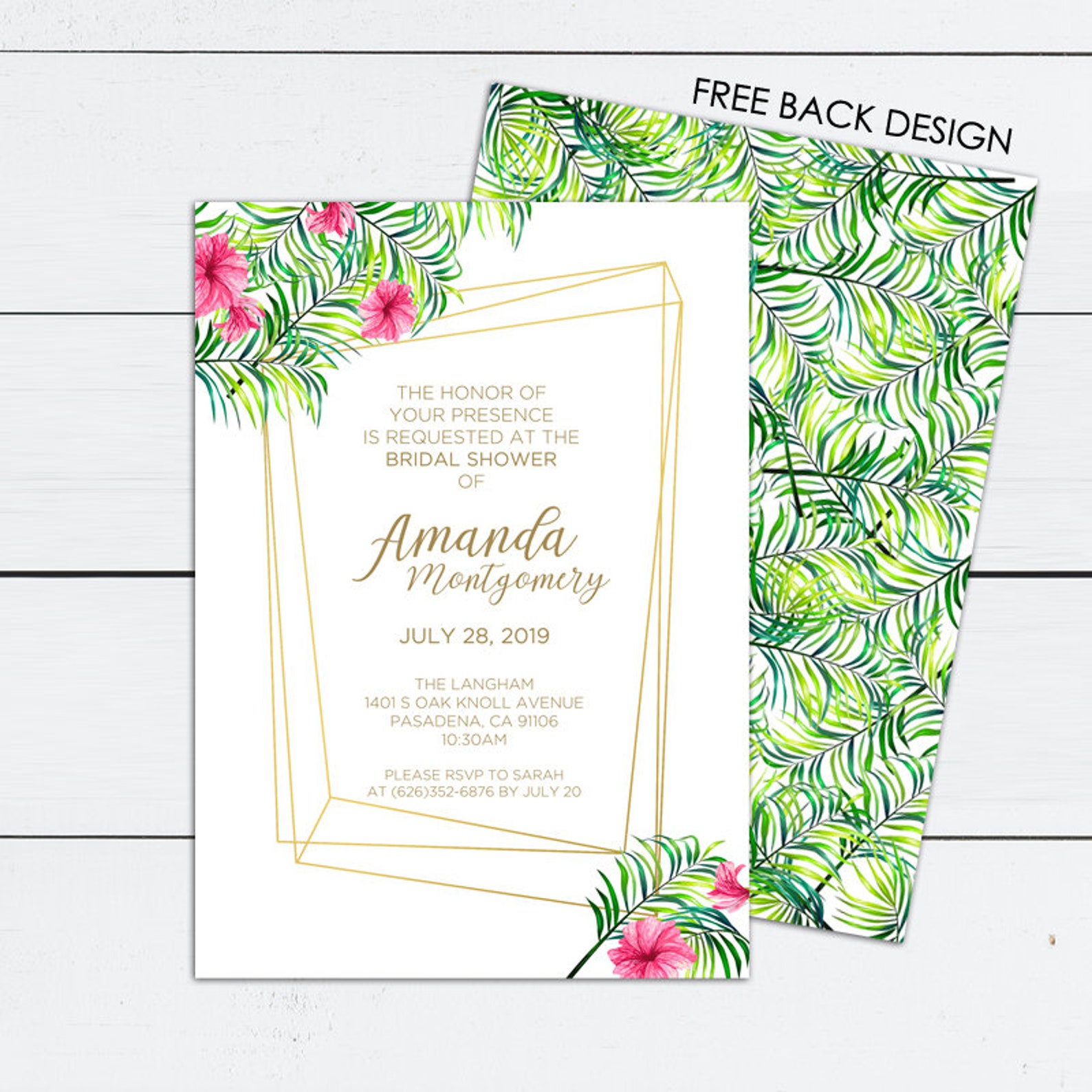 Tropical Invitations Tropical Wedding Invitation Tropical | Etsy