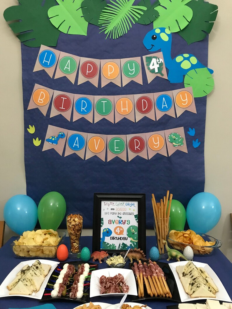 Dinosaur Banner Dinosaur Party Banner Dinosaur Birthday - Etsy