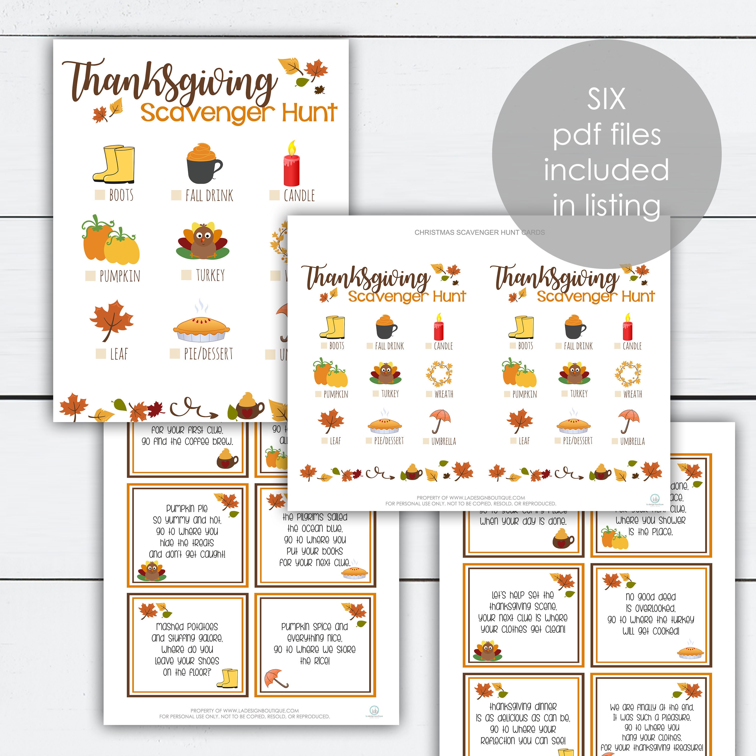 Thanksgiving Scavenger Hunt, Fall Scavenger Hunt, Scavenger Hunt ...