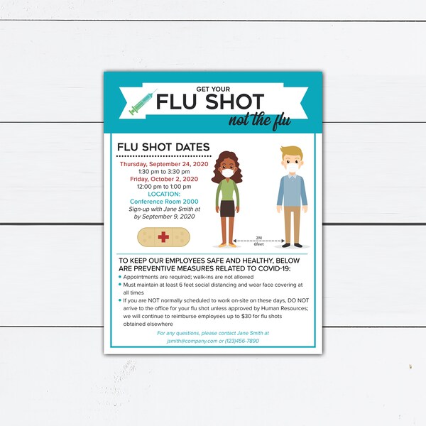 Flu Shot Sign - Etsy