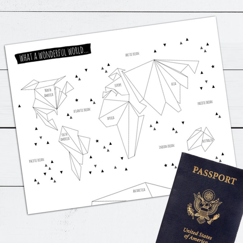 Kids Map World Map Print World Map Kids Kids Wall Art Map | Etsy