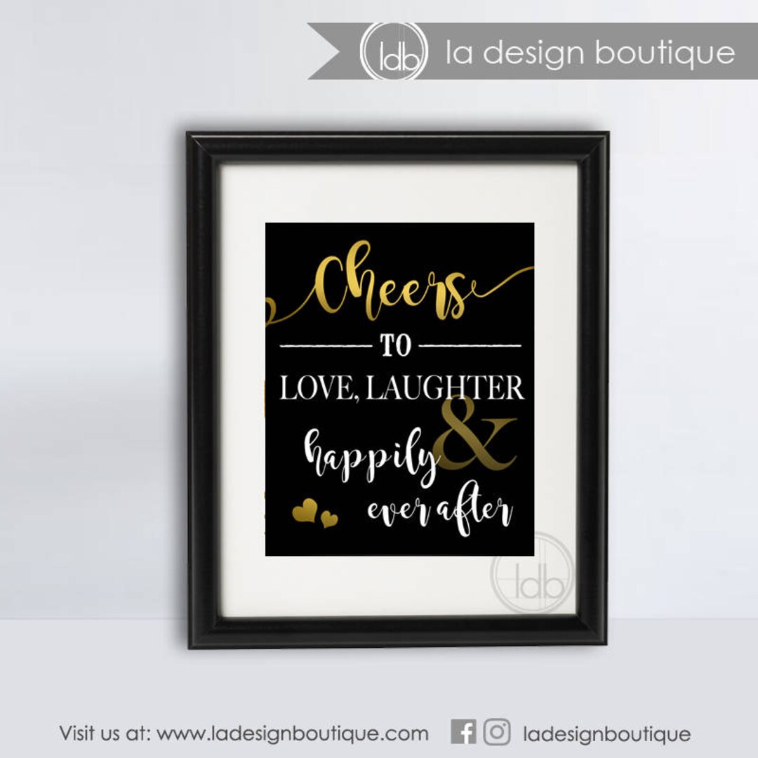 Wedding Cheers Sign, Cheers Sign, Wedding Sign Printable, Wedding Bar ...