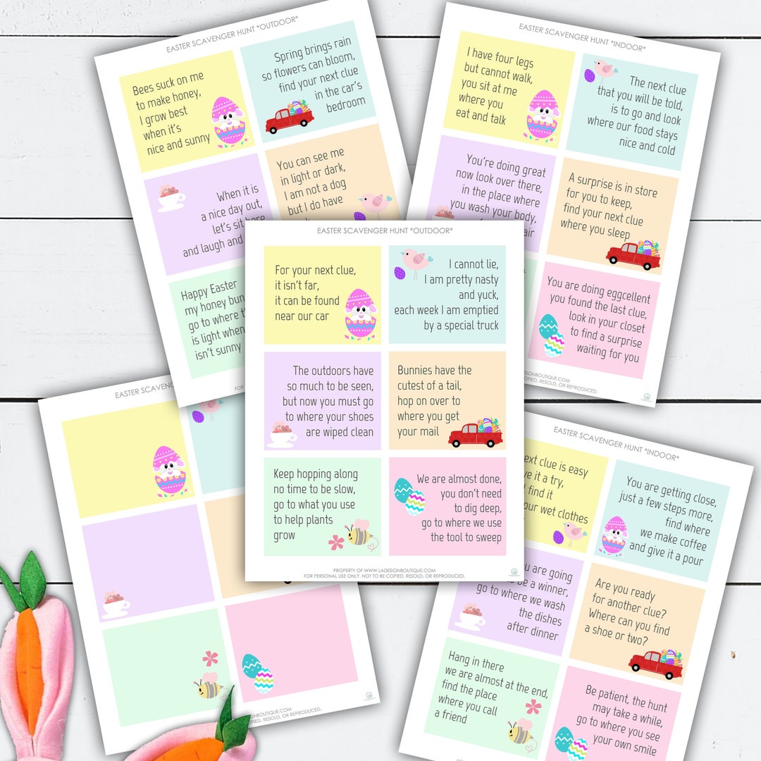 Easter Egg Hunt, Easter Scavenger Hunt, Easter Egg Activities, Spring ...